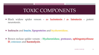 Zootoxins - Scorpion, Spider, Toads and Fish Toxins by Dr. Mohan B R | PPTX