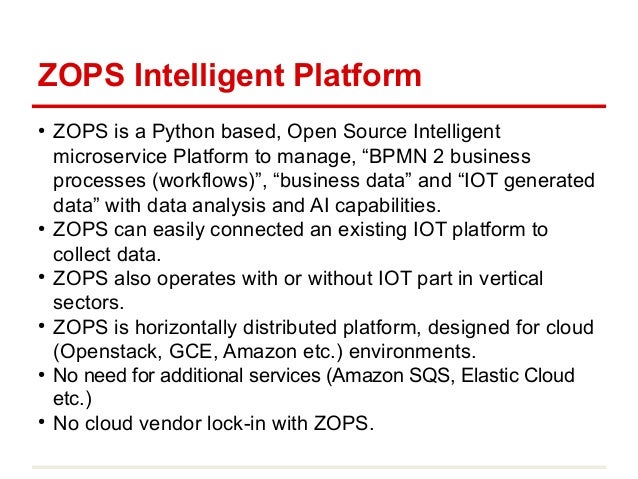 Zops intelligent platform