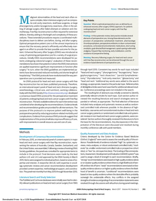 Optimal perioperative care in major head and neck cancer surgery with ...