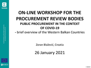 Presentation by Zoran Blazevic, public procurement reality and ...