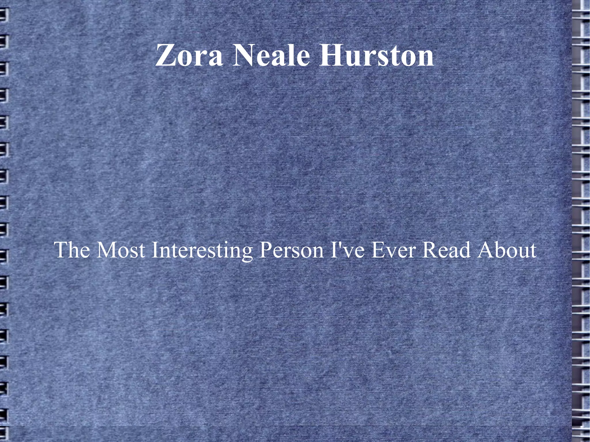 Zora neale hurston | ODP | Books and Literature