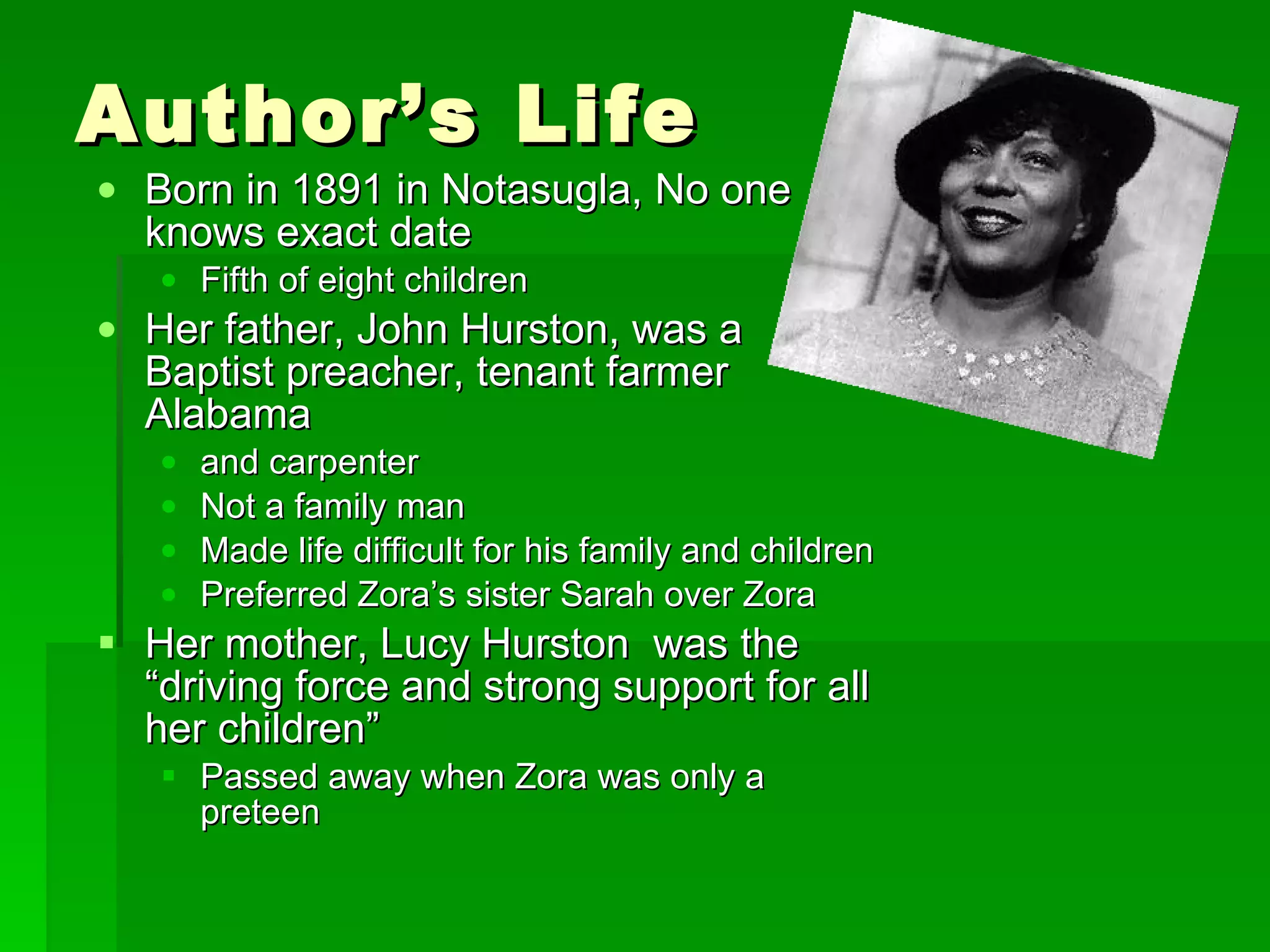 Zora Neale Hurston Ppt | PPT