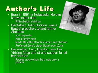 Zora Neale Hurston Ppt | PPT