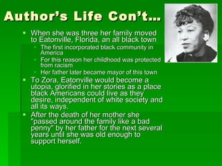 Zora Neale Hurston Ppt | PPT