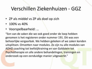 Zorgpaden in de GGZ: the X-Factor!? | PPT