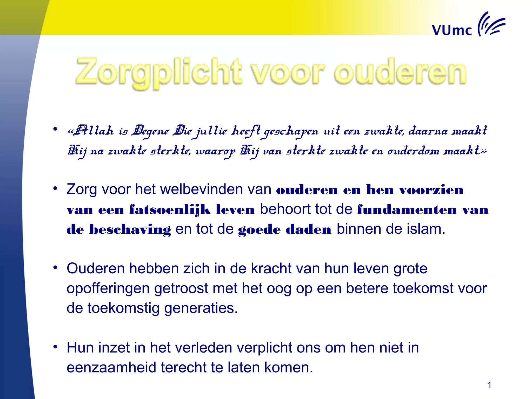 Zorgplicht voor ouderen | PPT