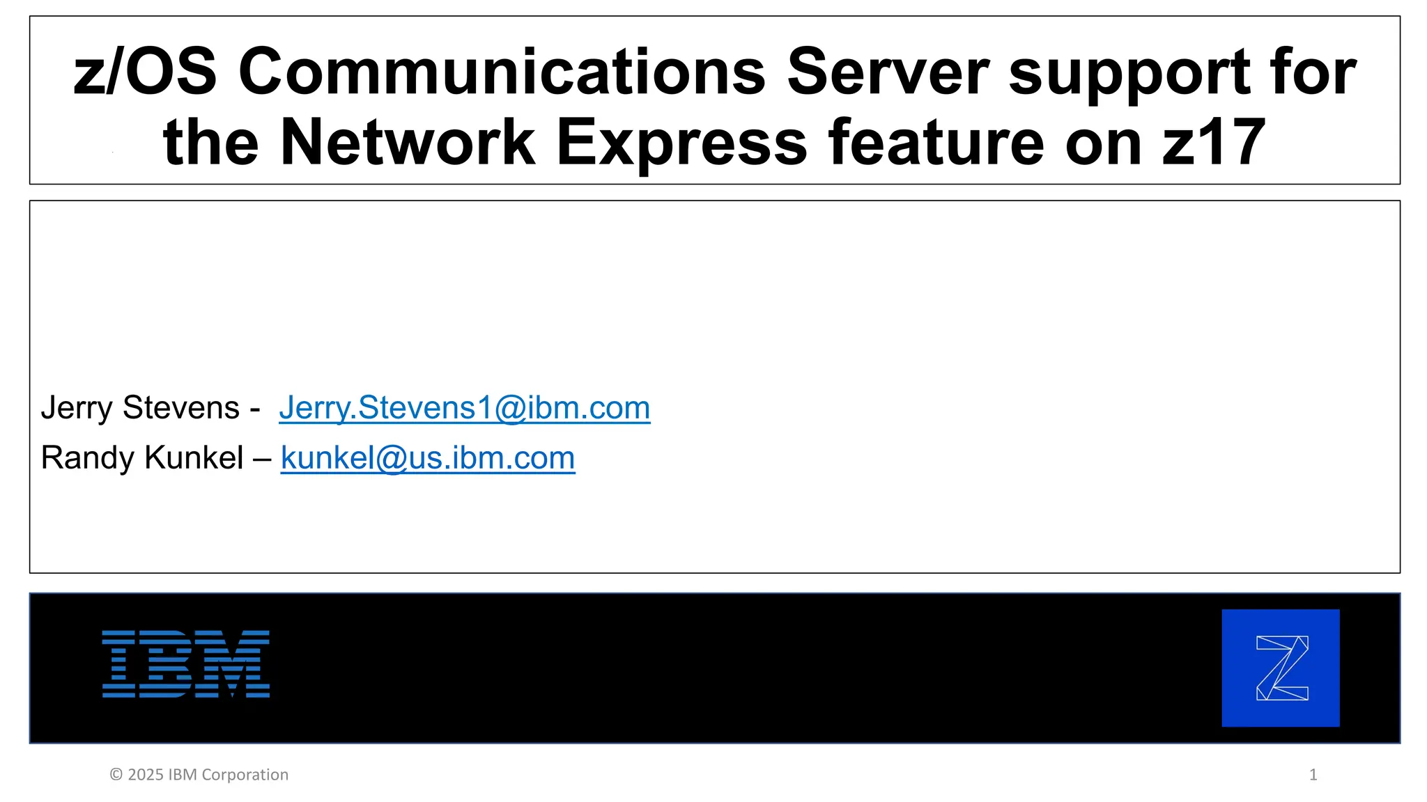 zOS CommServer support for the Network Express feature on z17 | PDF