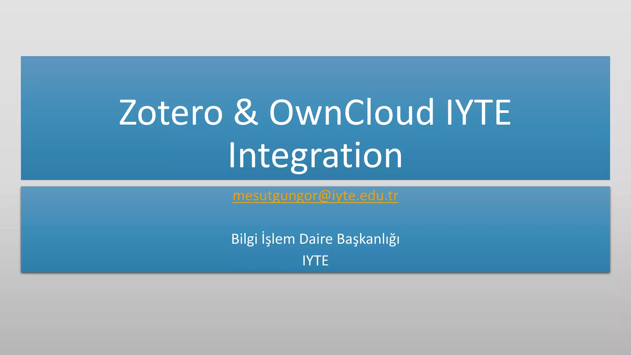 Zotero and Owncloud integration | PPT
