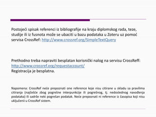 Zotero: Kako postojeći spisak referenci brzo i lako ubaciti u bazu ...