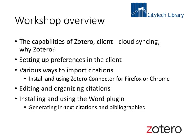 Zotero basics | PPTX | Desktop Publishing | Computer Software and Applications
