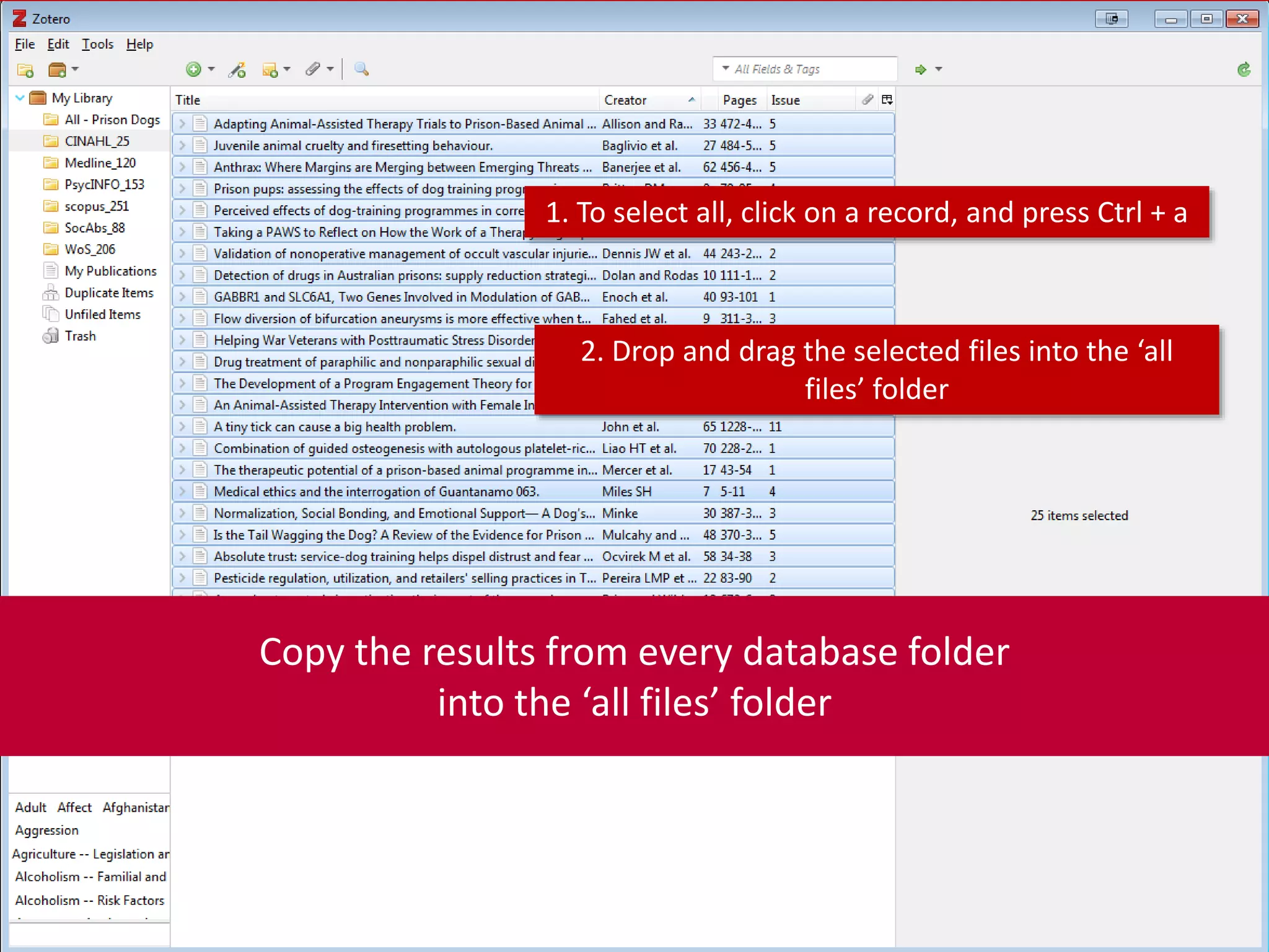 Tutorial for Zotero Deduplication | PPTX | Databases | Computer Software and Applications