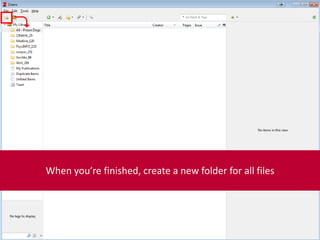 Tutorial for Zotero Deduplication | PPTX | Databases | Computer Software and Applications