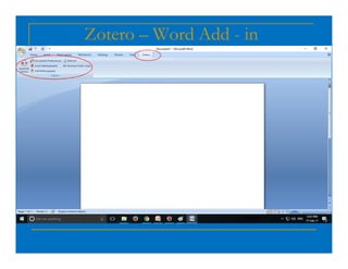 Zotero: Basics and its applications | PDF
