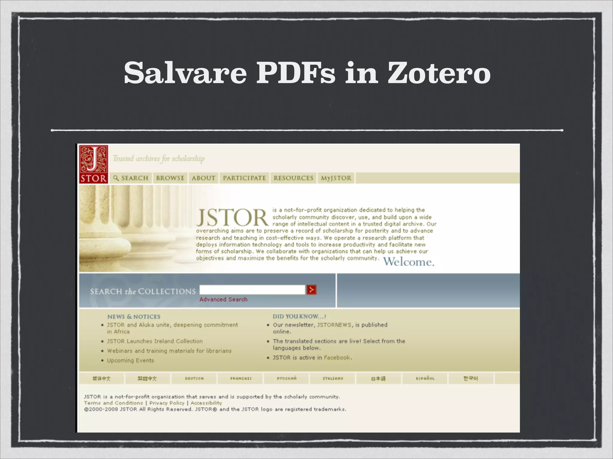 Introduzione a Zotero in italiano | PDF