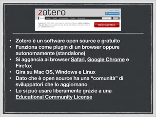 Introduzione a Zotero in italiano | PDF