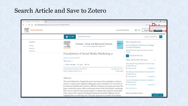 Zotero: A Reference Management Tool | PDF
