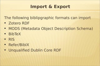 Zotero: an open source reference management tool for researchers | PPT