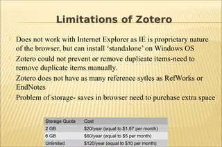 Zotero: an open source reference management tool for researchers | PPT