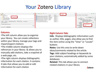 Zotero ILF Presentation | PPT