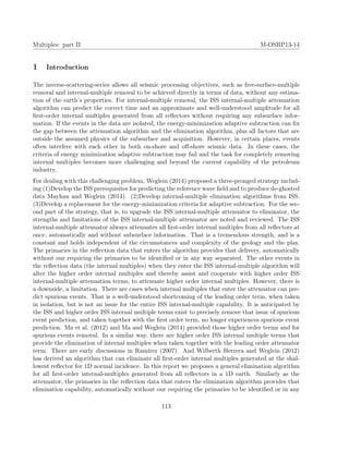 The internal-multiple elimination algorithm for all first-order internal multiplesy generated ...