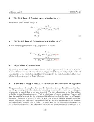 The internal-multiple elimination algorithm for all first-order internal multiplesy generated ...