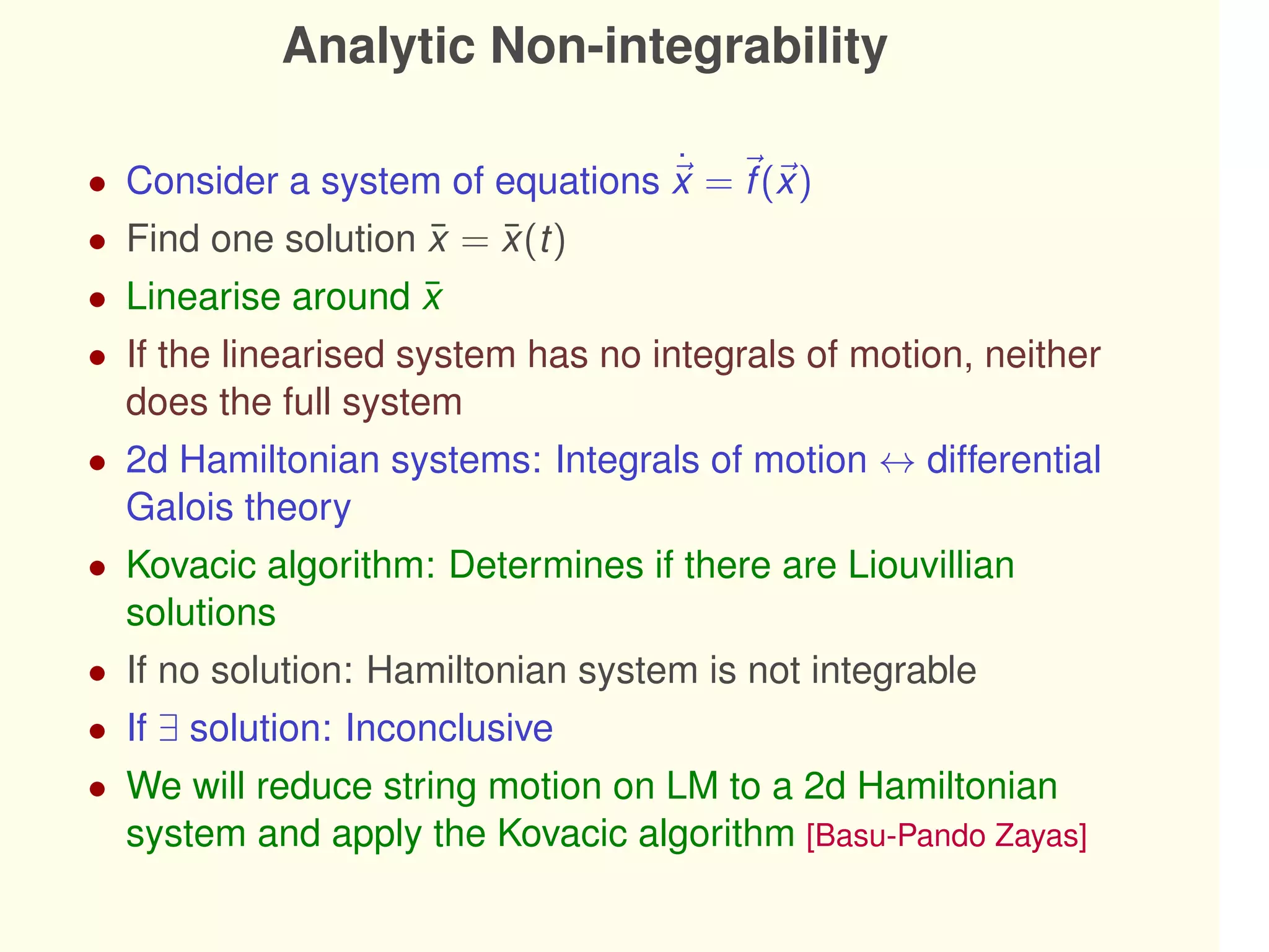 Marginal Deformations and Non-Integrability | PPT