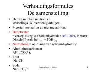 Zouten supersamenvatting hbuw | PPTX