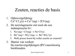 Zouten supersamenvatting hbuw | PPTX