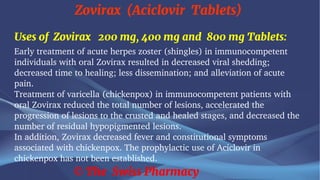 Zovirax (Aciclovir Tablets) | PDF | Infectious Diseases | Diseases and ...