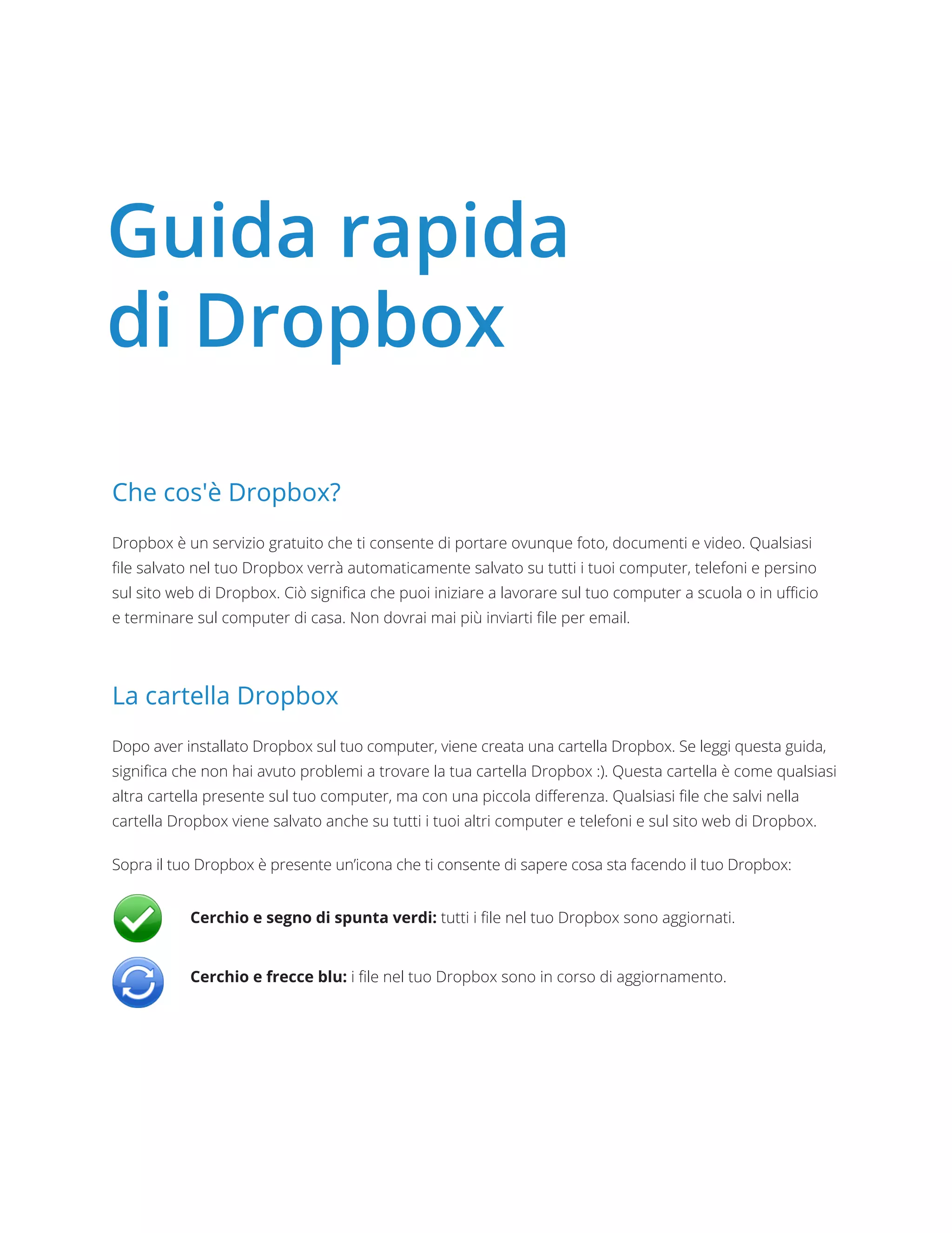 Guida rapida di dropbox | PDF