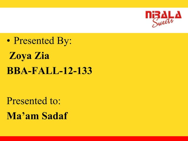Nirala Sweets | PPTX