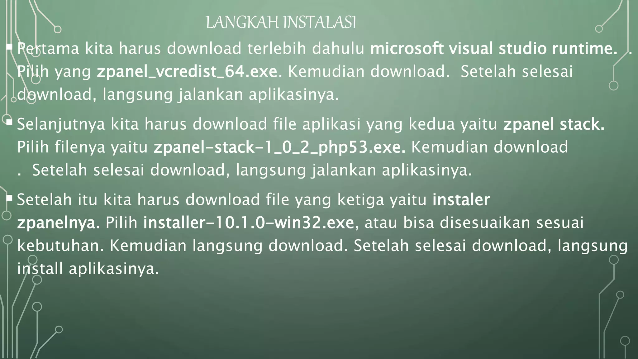 Tugas Presentasi Zpanel | PPTX