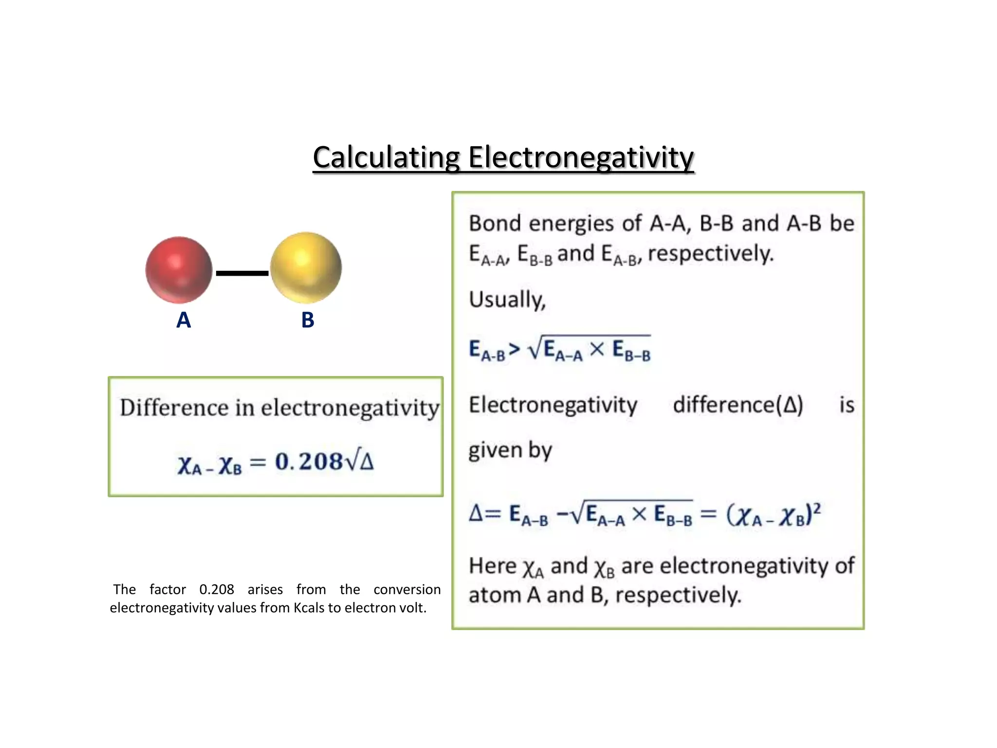 Pauling electronegativity | PPT