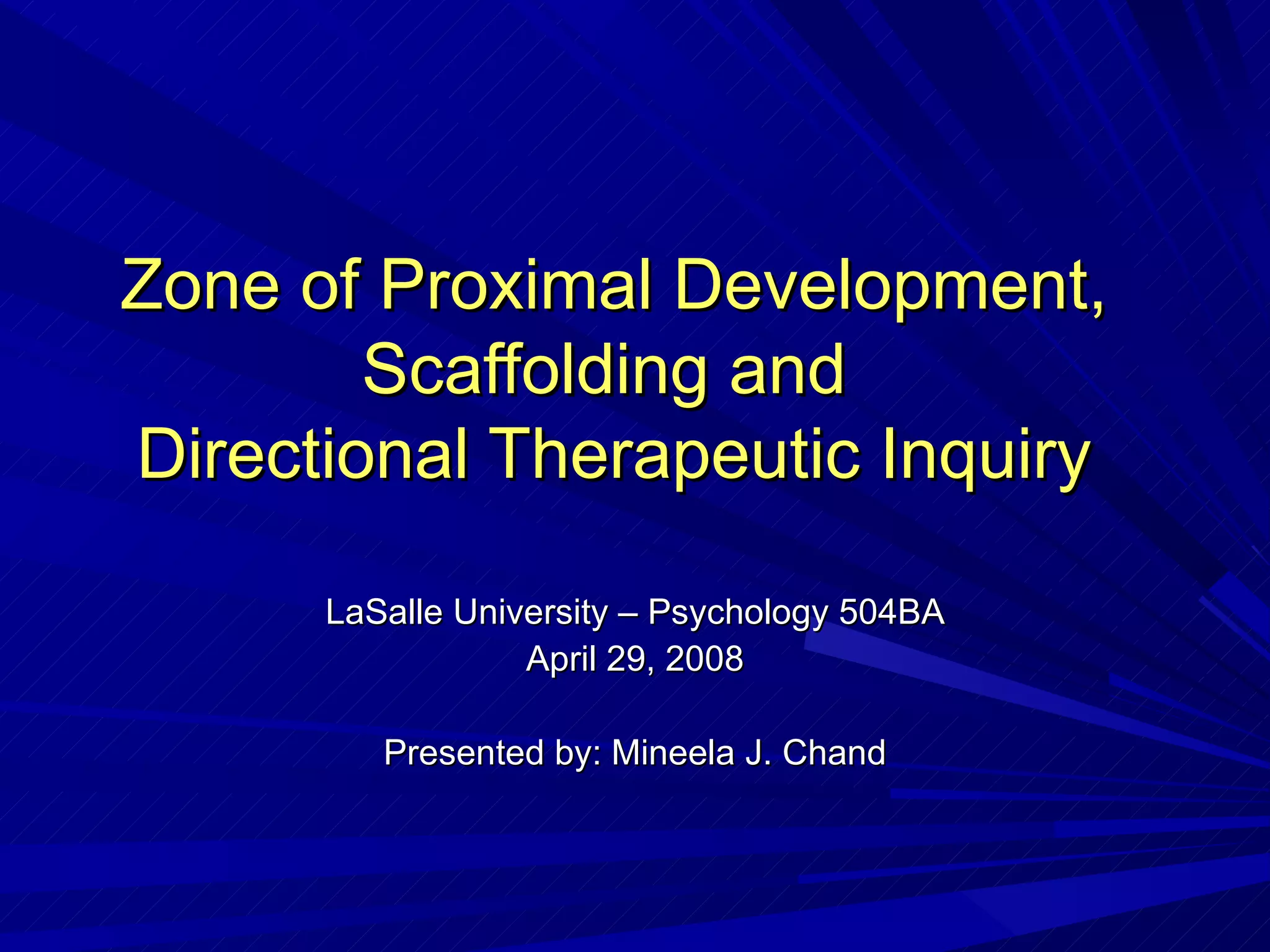 ZPD And Therapy | PPT