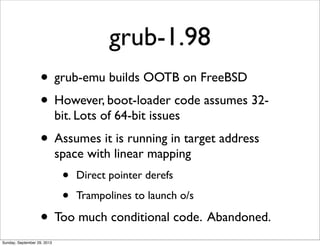Extending bhyve beyond FreeBSD guests - EuroBSDCon 2013 | PDF