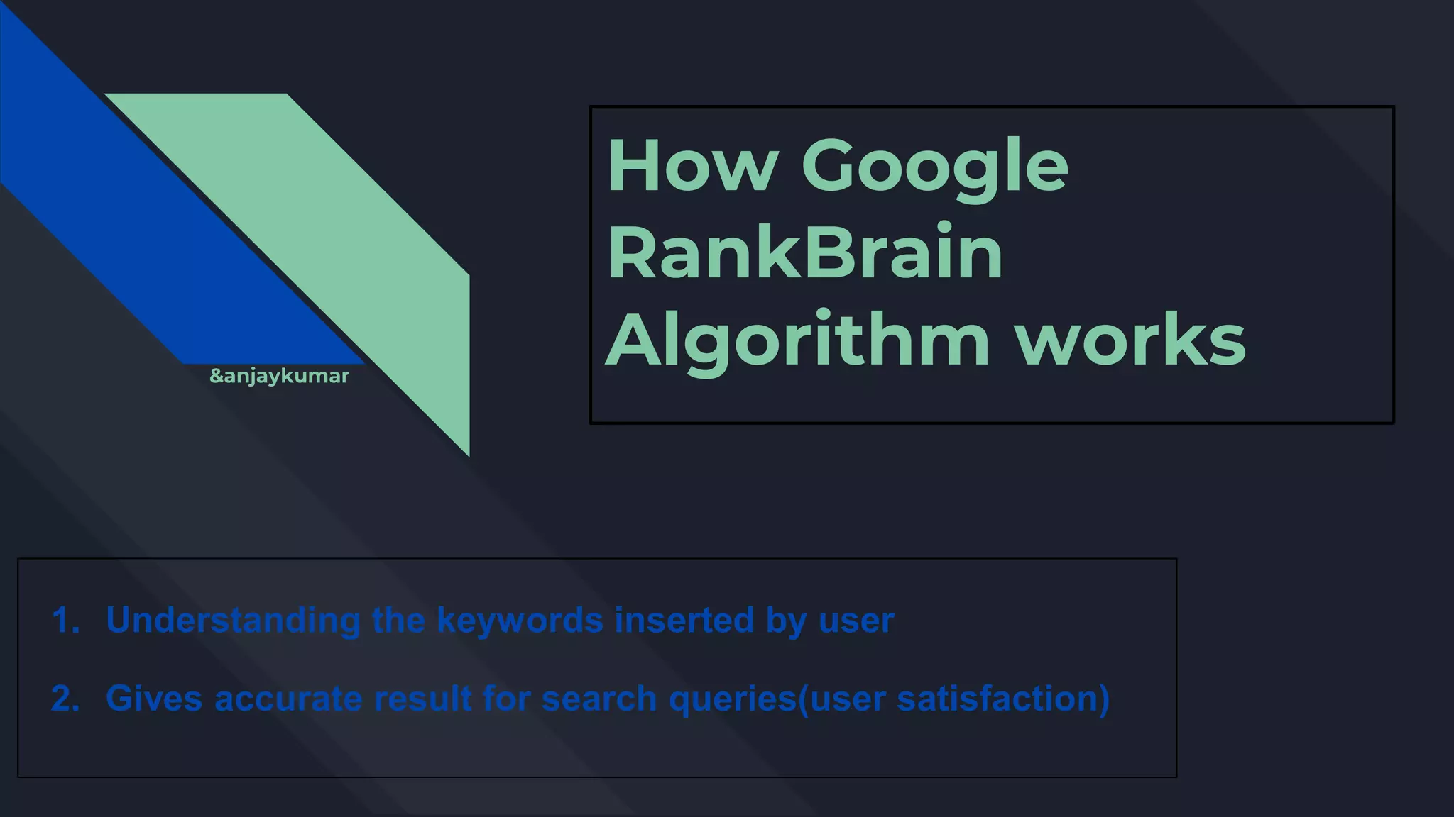 All about the new Google RankBrain Algorithm | PPTX