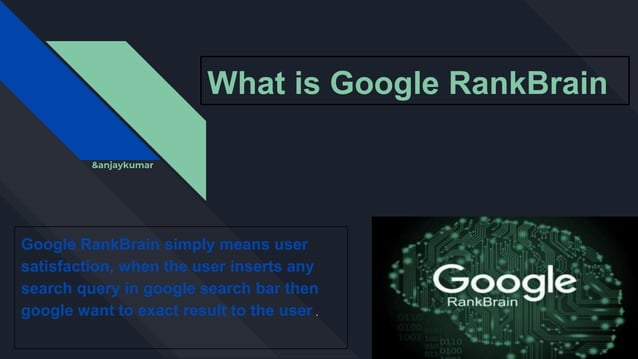 All about the new Google RankBrain Algorithm | PPT