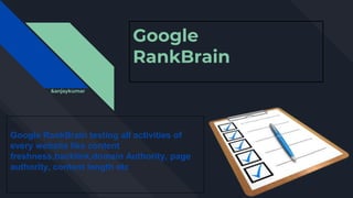 All about the new Google RankBrain Algorithm | PPTX