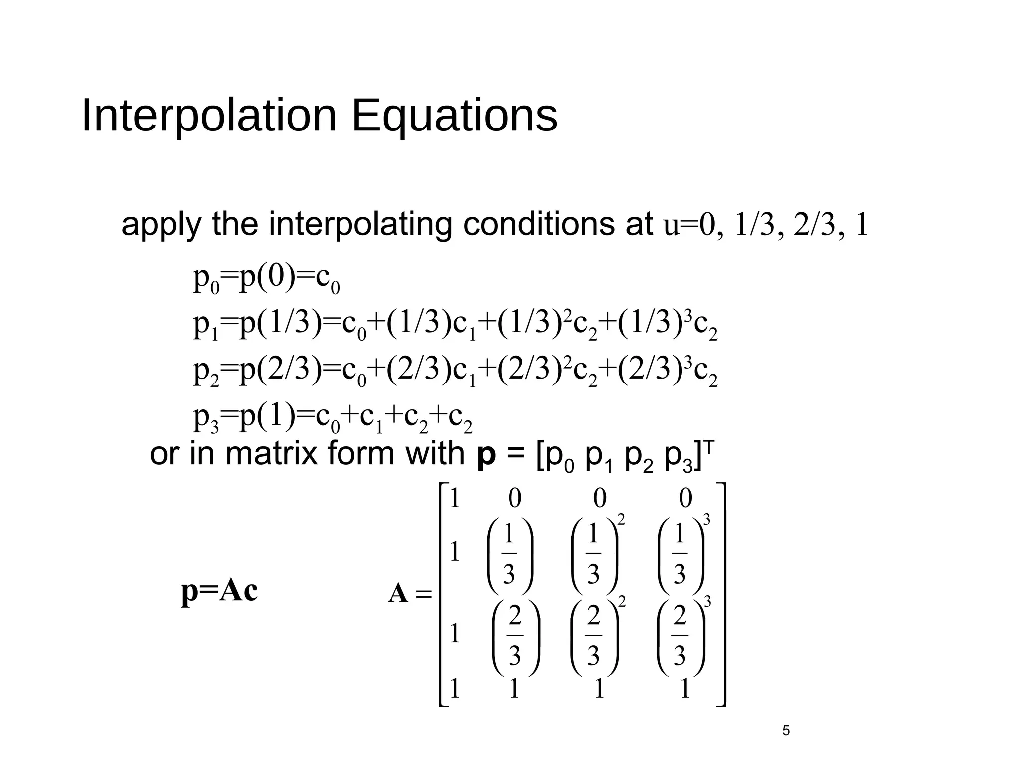 Designing Parametric cubic Curves | PPT