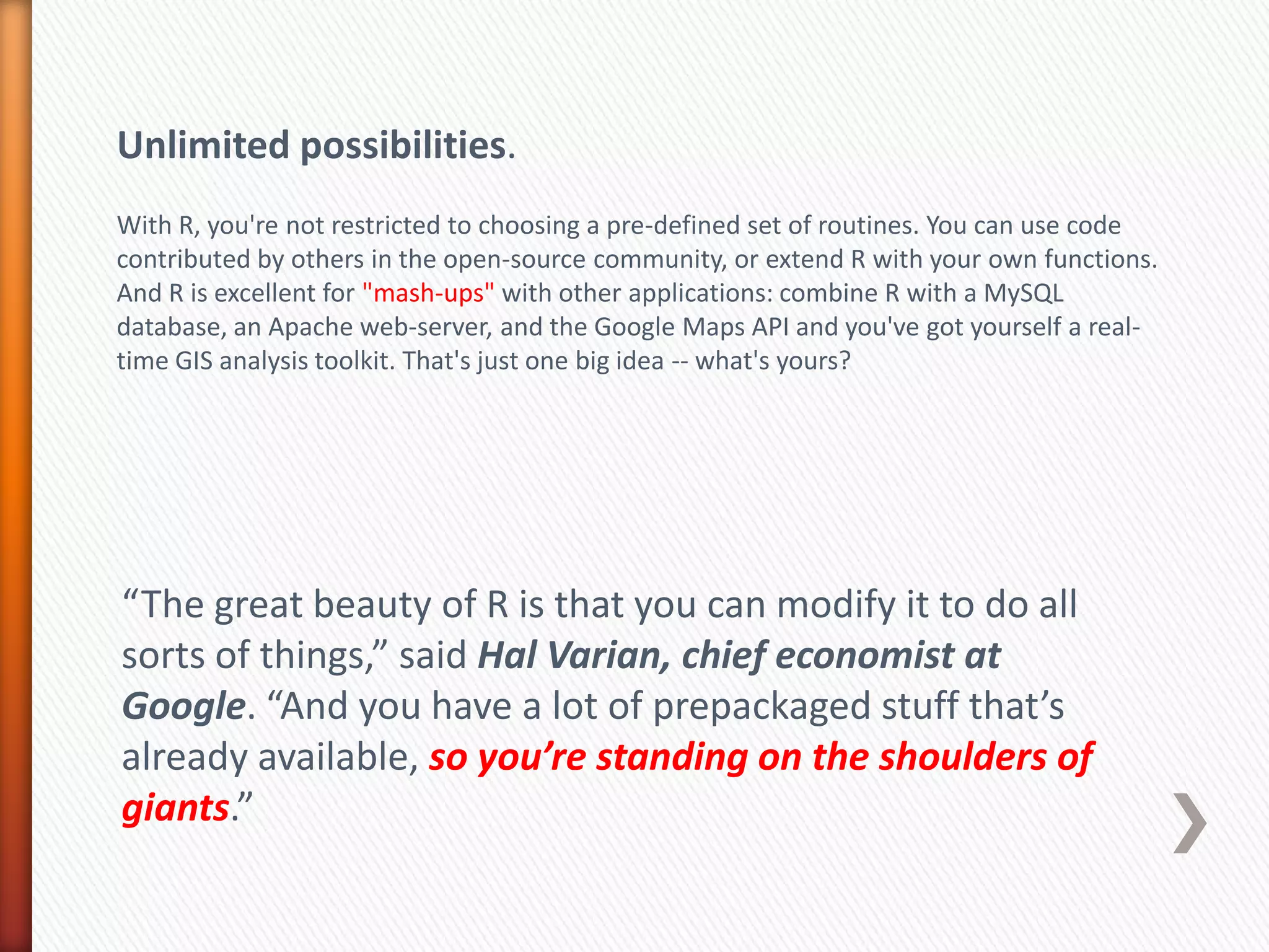 R and Rcmdr Statistical Software | PPT