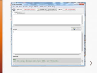 R and Rcmdr Statistical Software | PPT