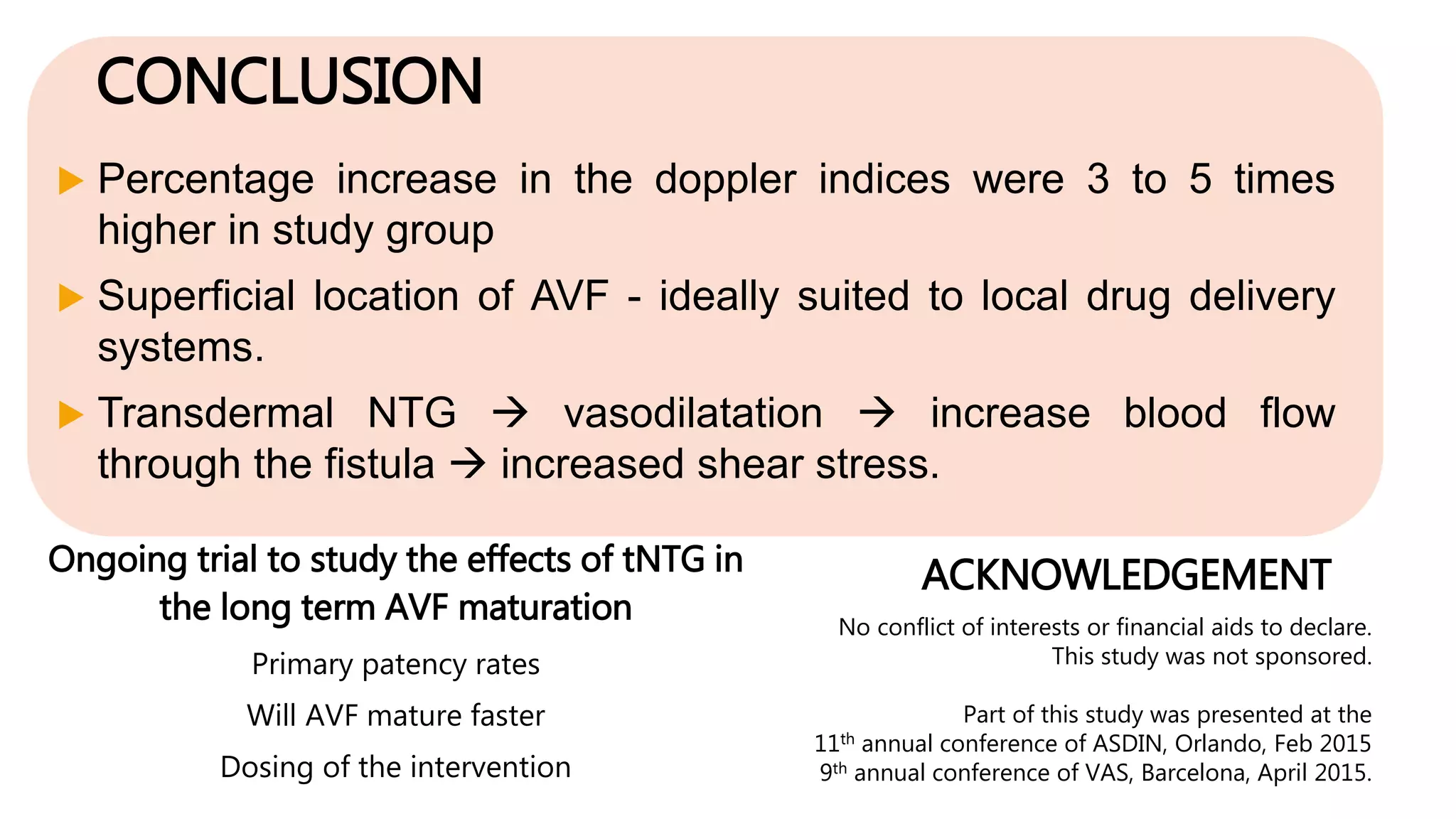 EP7:Transdermal Nitroglycerin Role In AVF Maturation | PPTX | Heart and ...