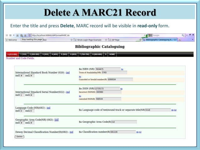 presentation on MARC21 Standard Bibliography for LibMS | PPTX ...