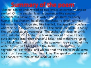 'SNAKE' literature reader class 10 | PPTX | Reptiles | Pets