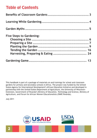 Students Handbook, Cultivating Learning with School Gardens | PDF