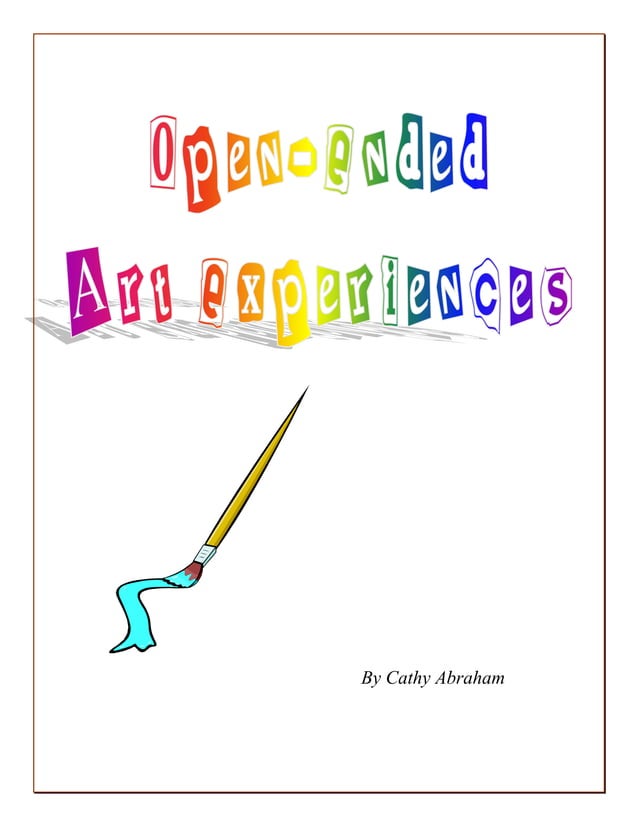 Open ended art_activities | PDF | Desserts and Baking | Food & Drink