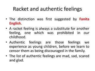 Racket analysis - Transactional Analysis - Manu Melwin Joy | PPTX