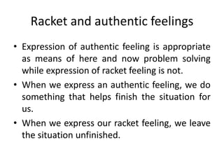 Racket analysis - Transactional Analysis - Manu Melwin Joy | PPTX