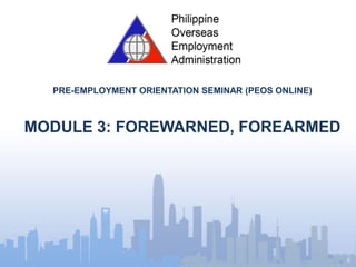 Filipino^module 3 forewarned, forearmed | PPTX