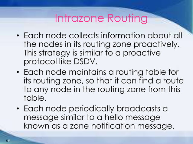 Zone Routing Protocol Pptx Computer Networking Computing
